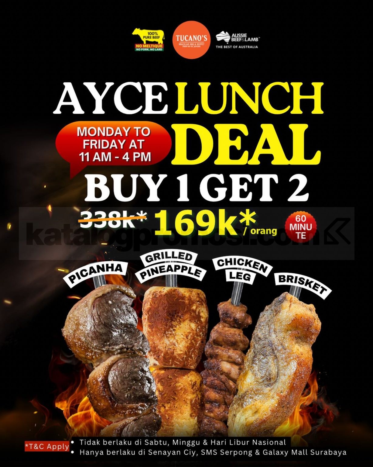 Promo Tucanos All You Can Eat Lunch Deal Buy 1 Get 2