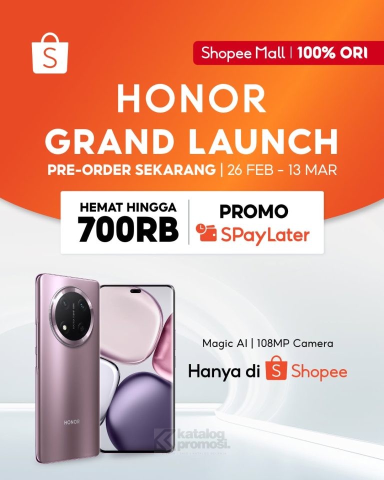 Honor X9C Grand Launch di Shopee - Hemat hingga 700K dan Promo SPayLater