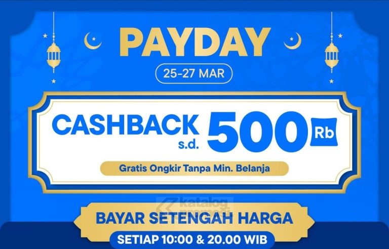 Promo Blibli Payday Cashback hingga 500K dan Bayar Setengah Harga!
