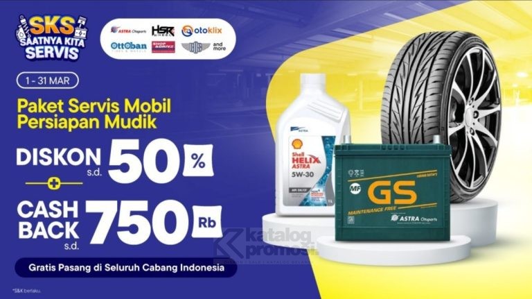 Promo Paket Servis Mobil di Blibli - Cashback hingga 750K