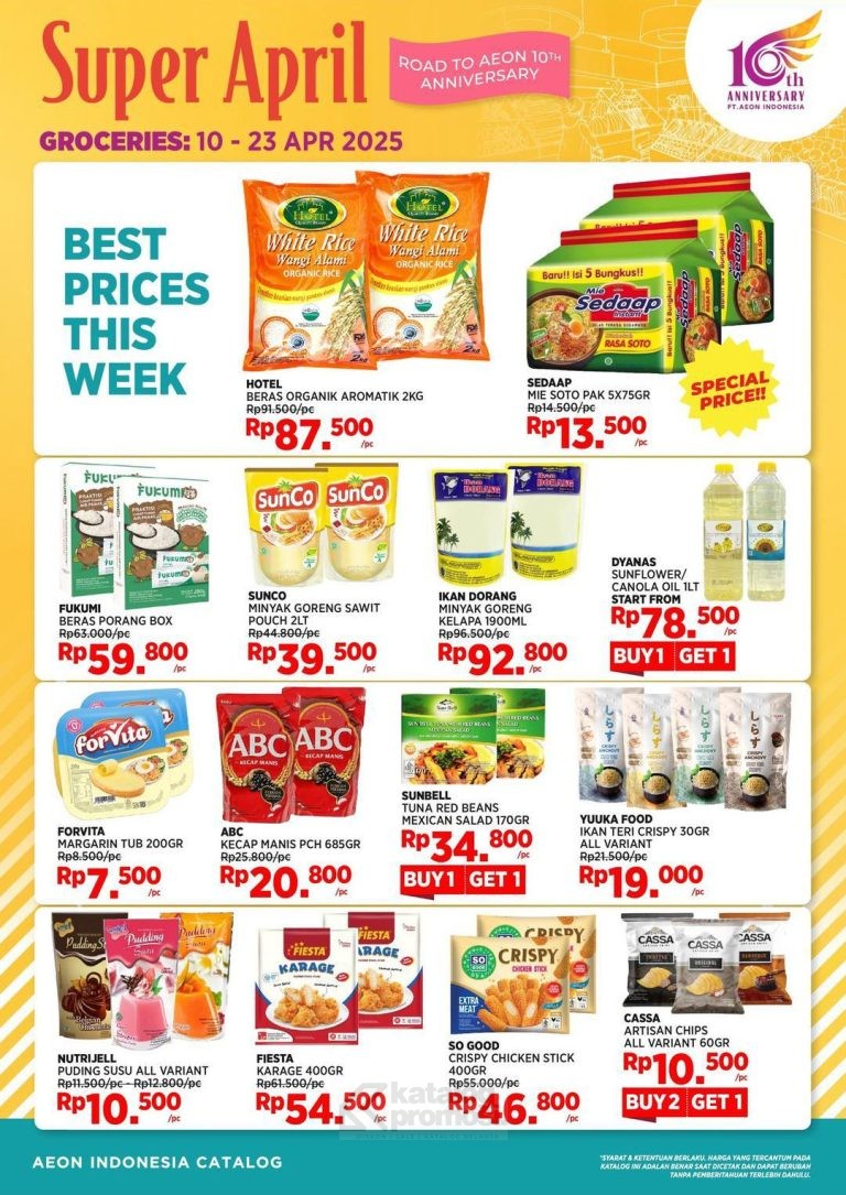 Promo Aeon Store Indonesia Katalog Terbaru 10-23 April 2025