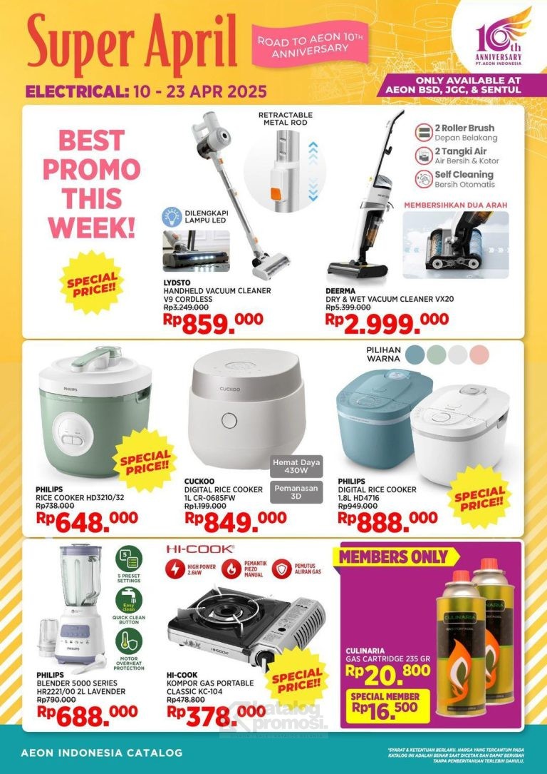 Promo Aeon Store Indonesia Katalog Terbaru 10-23 April 2025