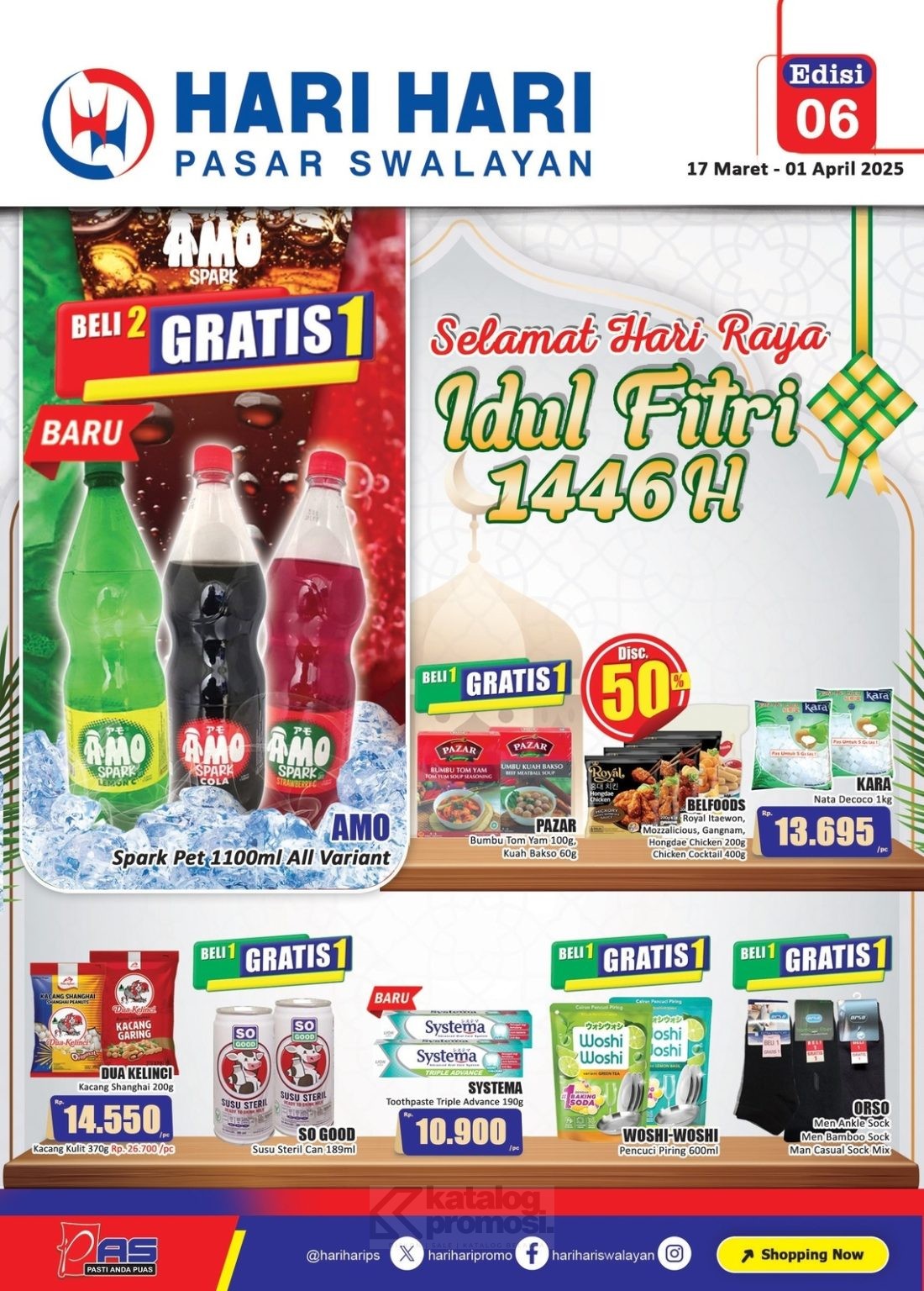 Promo Hari Hari Pasar Swalayan Katalog Mingguan 17 MARET - 01 APRIL 2025