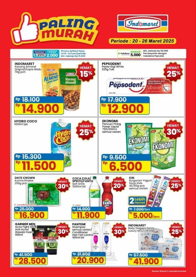 Promo INDOMARET PALING MURAH 20-26 MARET 2025
