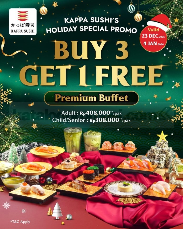 Promo Kappa Sushi Holiday Special Premium Buffet Buy 3 Get 1