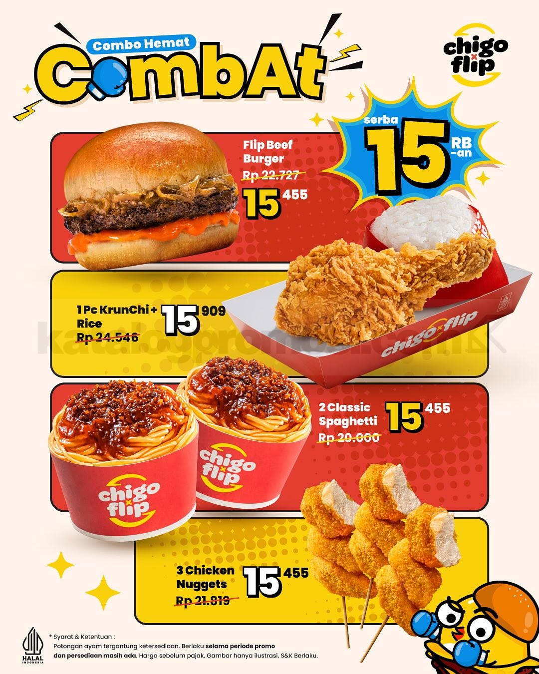 Promo CHIGO X FLIP PAKET COMBAT serba Rp. 15RIBUAN AJA!