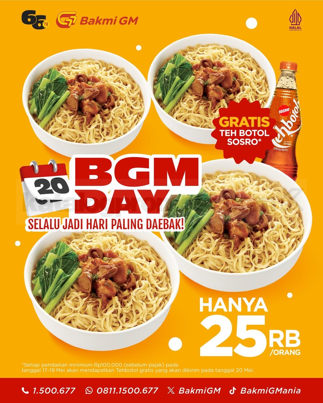 Promo Bakmi GM BGM Day Mulai Rp25.000 + Gratis Teh Botol • SoPasti.Com