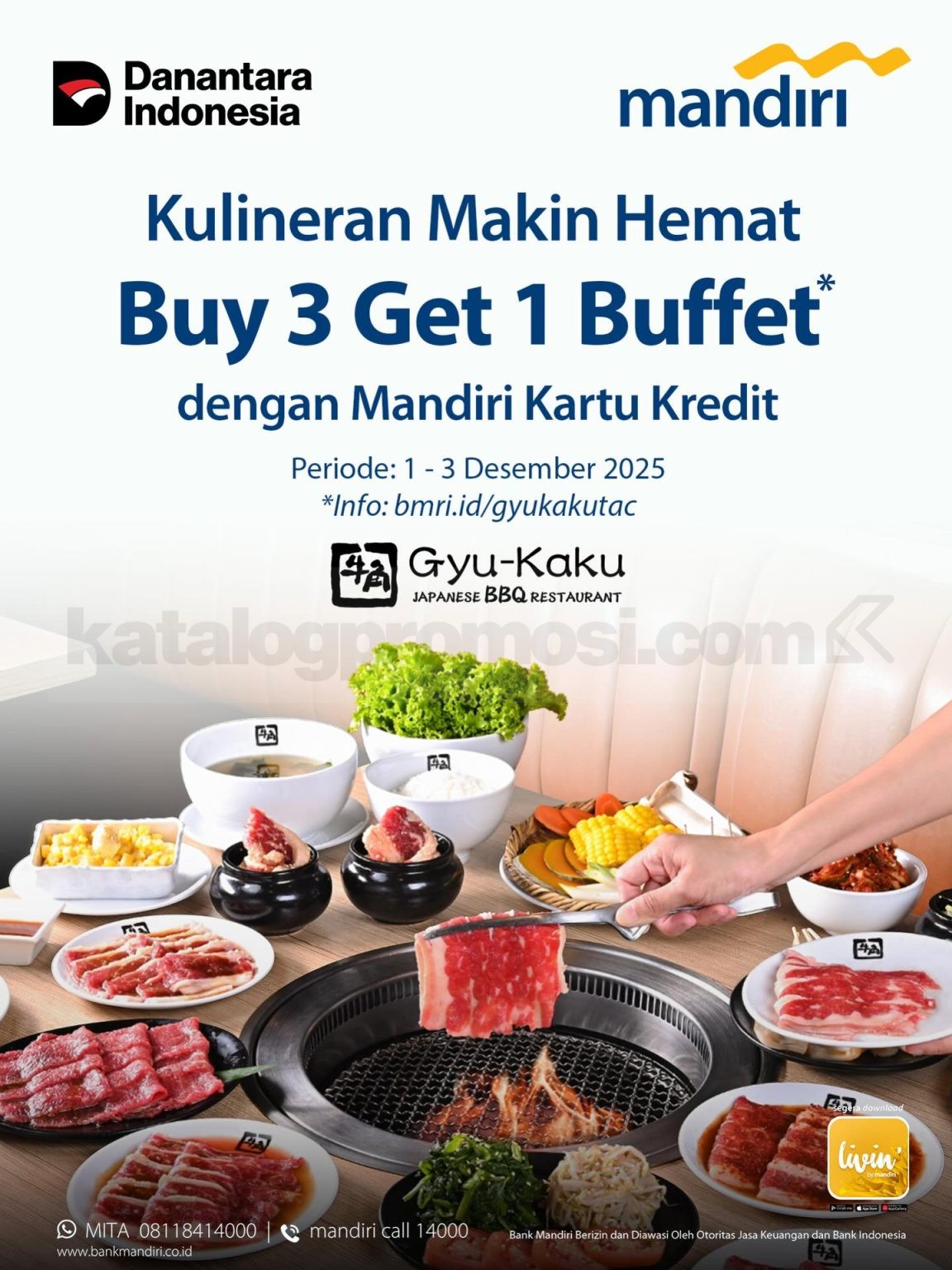 Promo Gyu-Kaku Mandiri Beli 3 Gratis 1 Semua Menu Buffet
