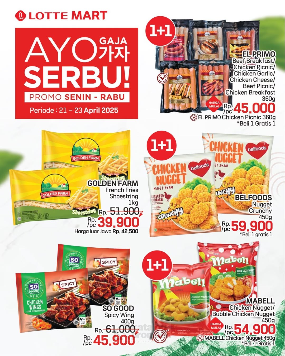 Promo LOTTEMART WEEKDAY SERBU 21-23 APRIL 2025