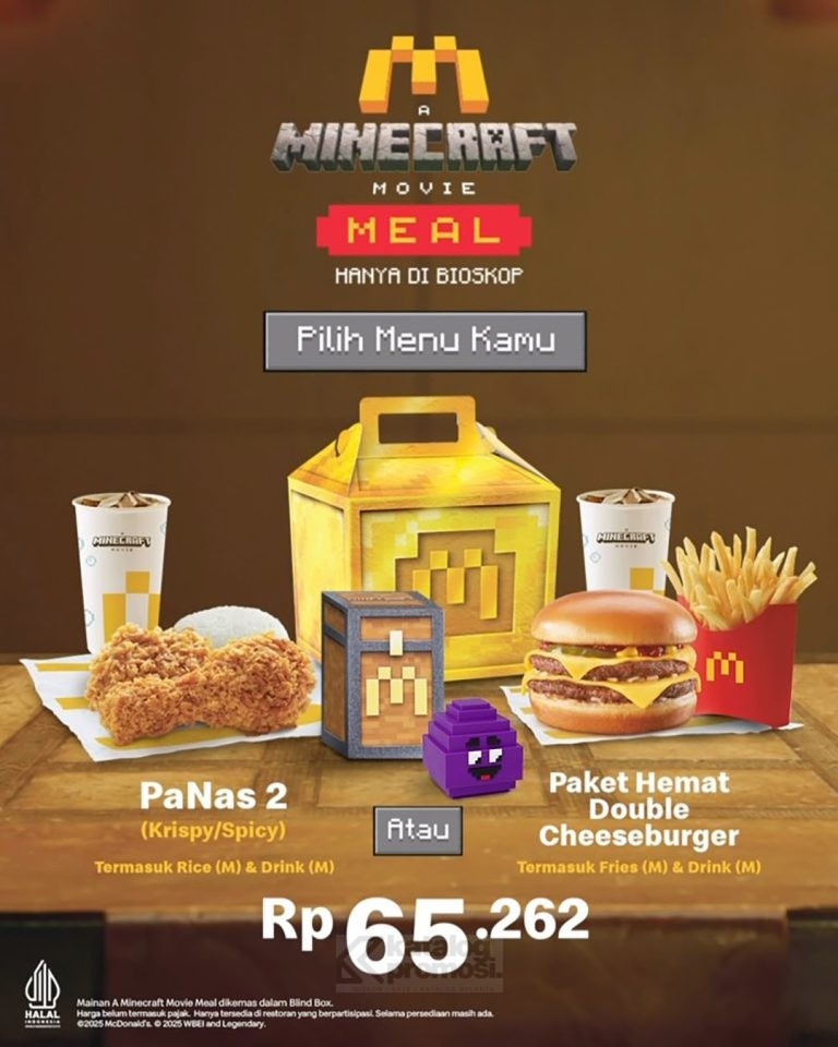Promo McDonald’s A Minecraft Movie Meal cuma Rp. 65RIBUAN