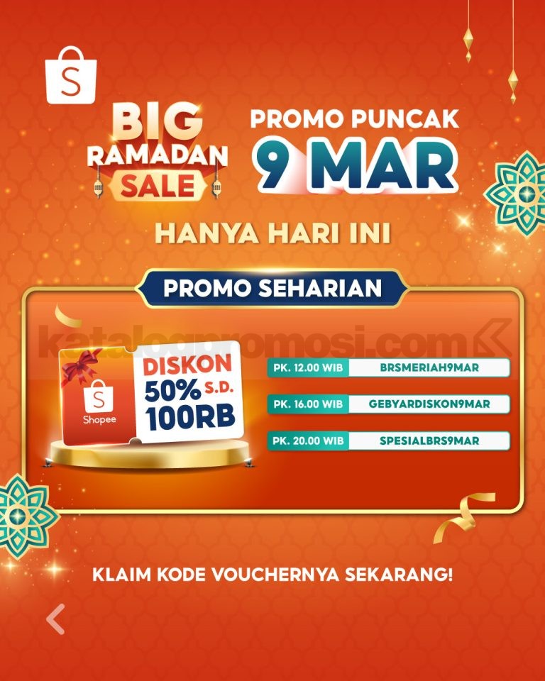 Promo Shopee Puncak Big Ramadan Sale hingga 99%
