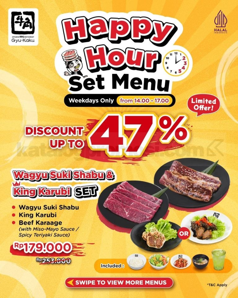 Gyu-Kaku Happy Hour Set Menu Diskon hingga 47%
