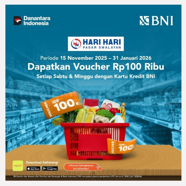 Promo Hari-Hari Swalayan BNI GRATIS Voucher Rp50 ribu
