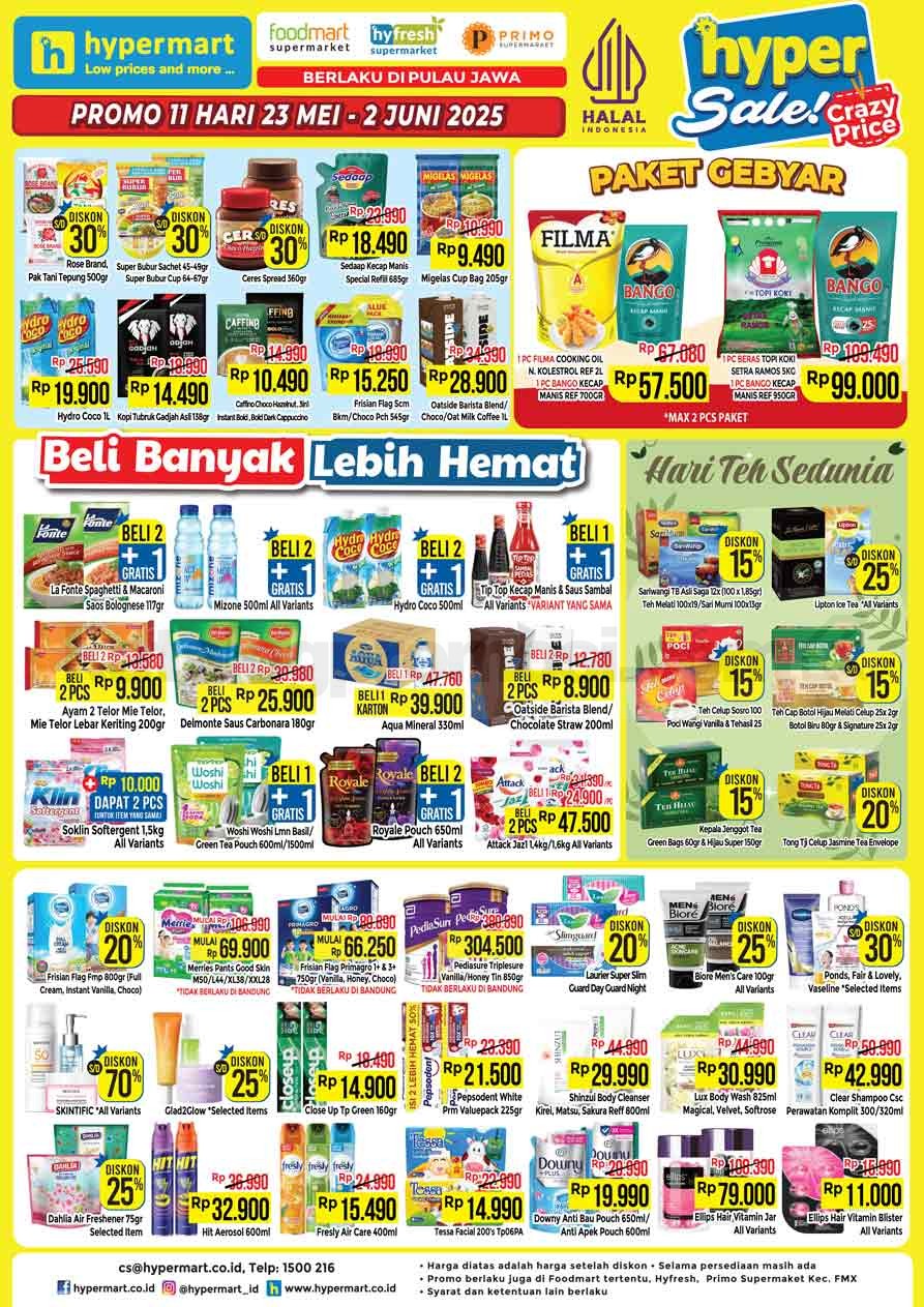 Promo HYPERMART WEEKDAY 26-29 MEI 2025 • SoPasti.Com