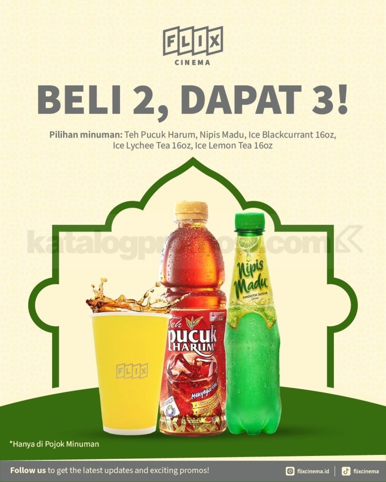 Promo Pojok Minuman FLIX Cinema Beli 2 Dapat 3