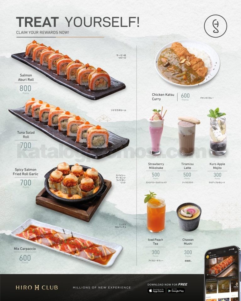 Promo SUSHI HIRO Hiro Club Member Rewards