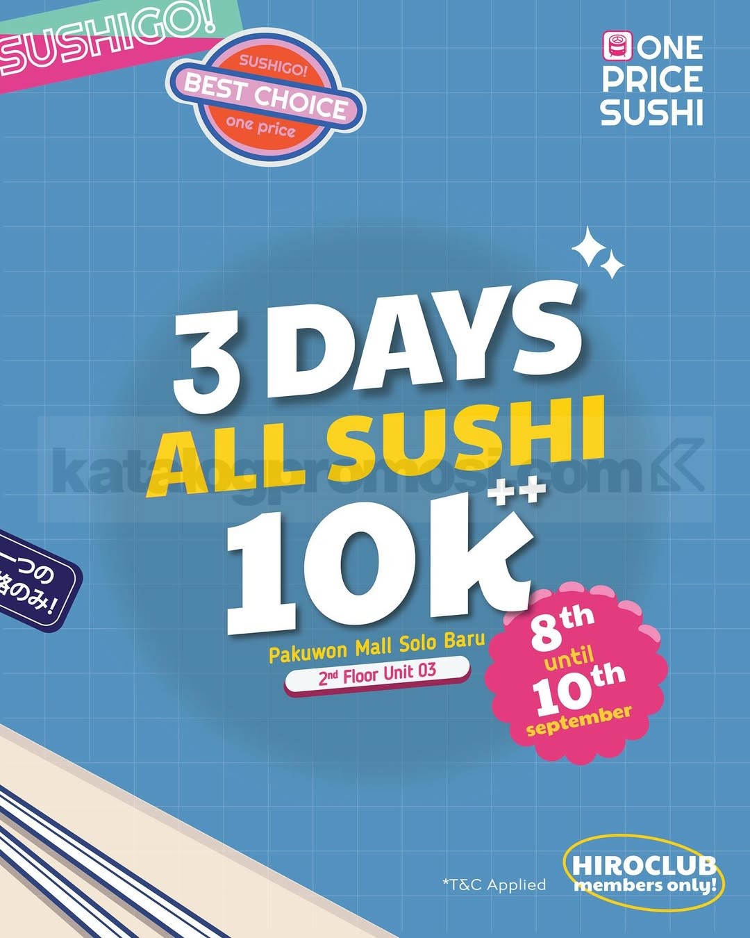 Promo Opening SushiGo Pakuwon Mall Solo Baru Semua Sushi cuma Rp 10K ...