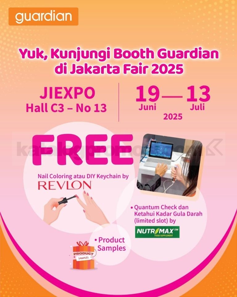 Guardian Hadir di Jakarta Fair 2025 PROMO BRAND dan FREE Nail Coloring!