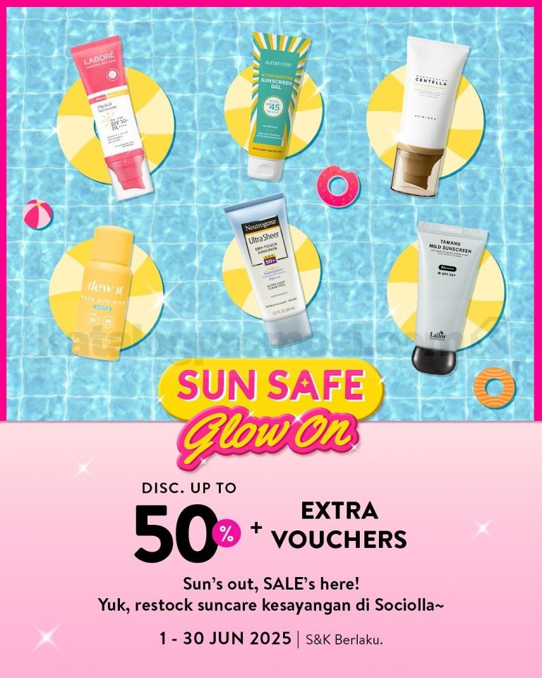 Promo Sunscreen di Sociolla Diskon hingga 50% + Extra Vouchers