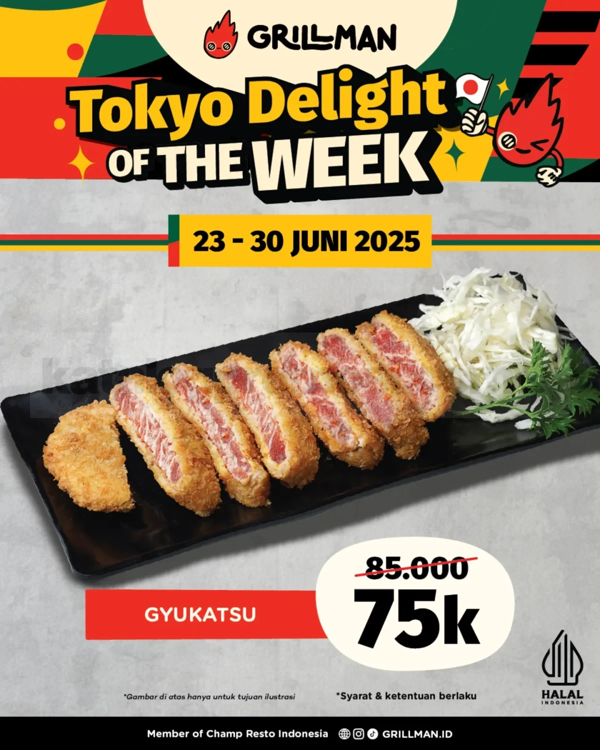 Promo Grillman Tokyo Delight of The Week: Menu Gyukatsu Hanya Rp. 75K ...