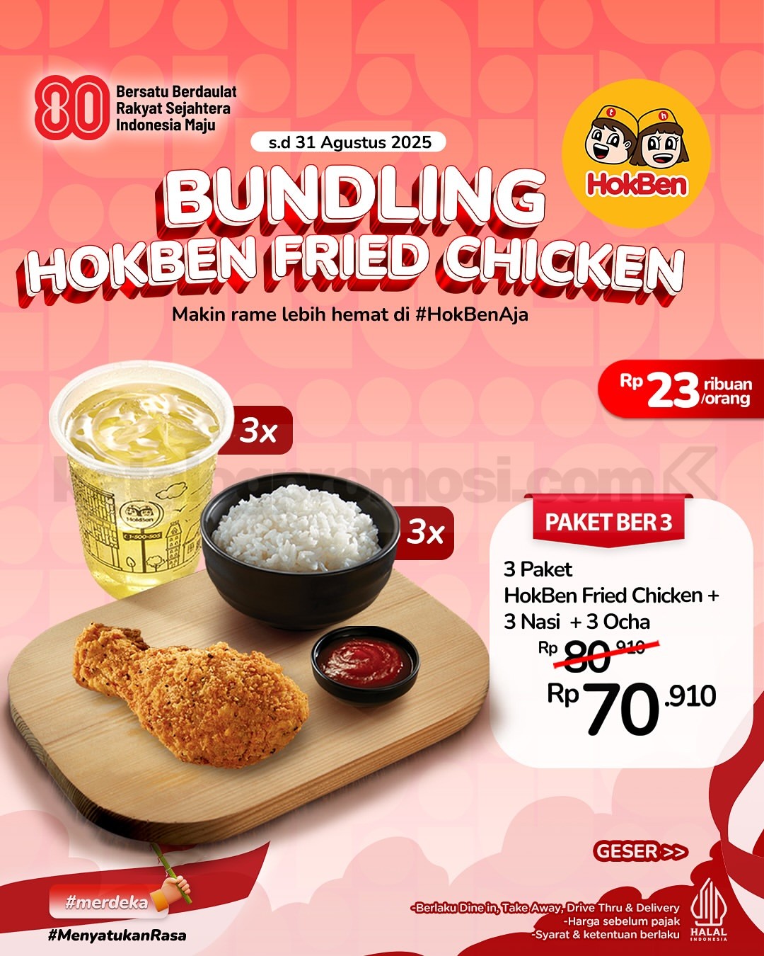 Promo Bundling HokBen Fried Chicken Mulai Rp22 Ribuan – SoPasti.Com