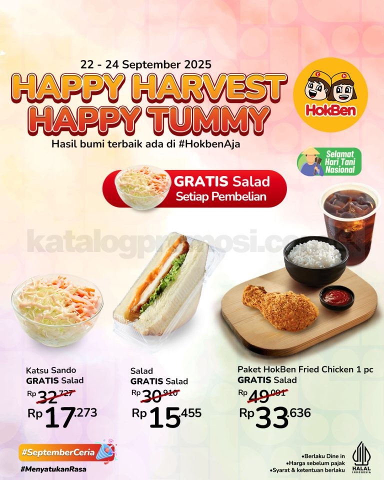 Promo Hokben Spesial Hari Tani Nasional - Menu Favorit mulai dari Rp30ribuan