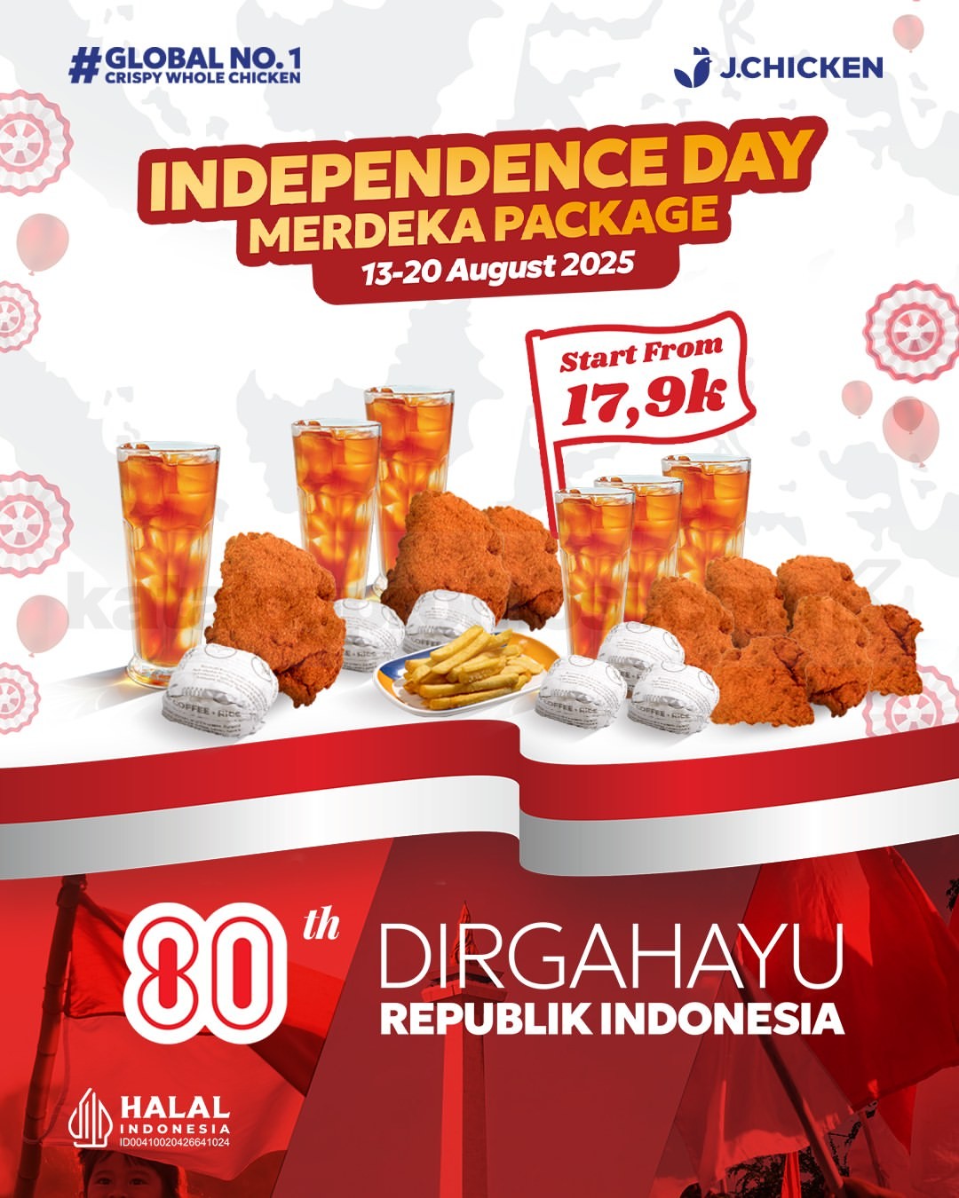 Promo J.Chicken Merdeka Package mulai Rp 17.900
