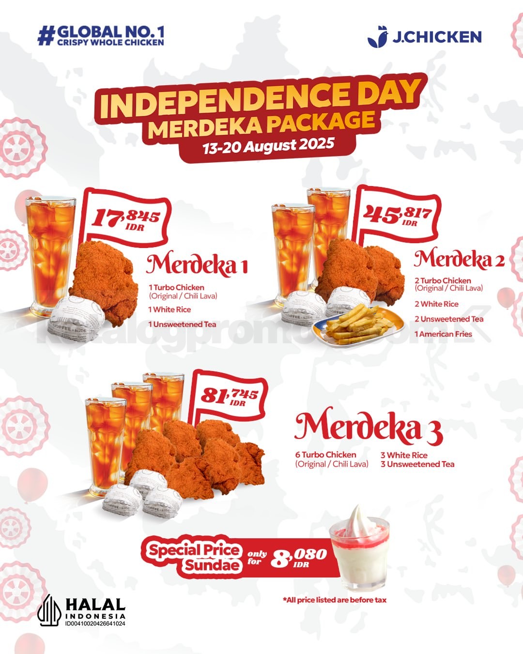 Promo J.Chicken Merdeka Package mulai Rp 17.900