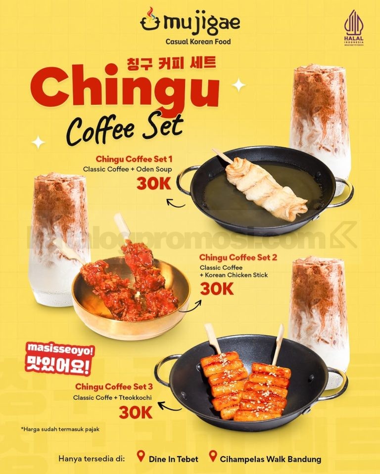 Promo Mujigae Spesial Chingu Coffee Set cuma Rp 30K
