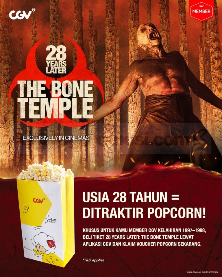 Promo CGV Gratis Popcorn untuk Usia 28 Tahun