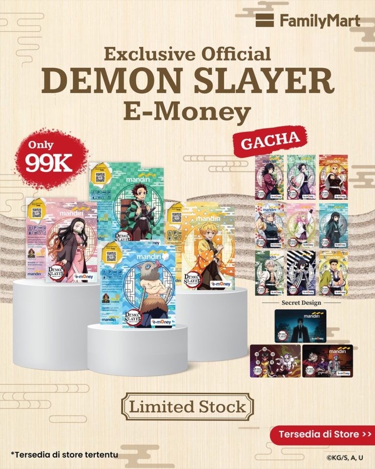 Promo FamilyMart Demon Slayer E-Money Limited Stock!