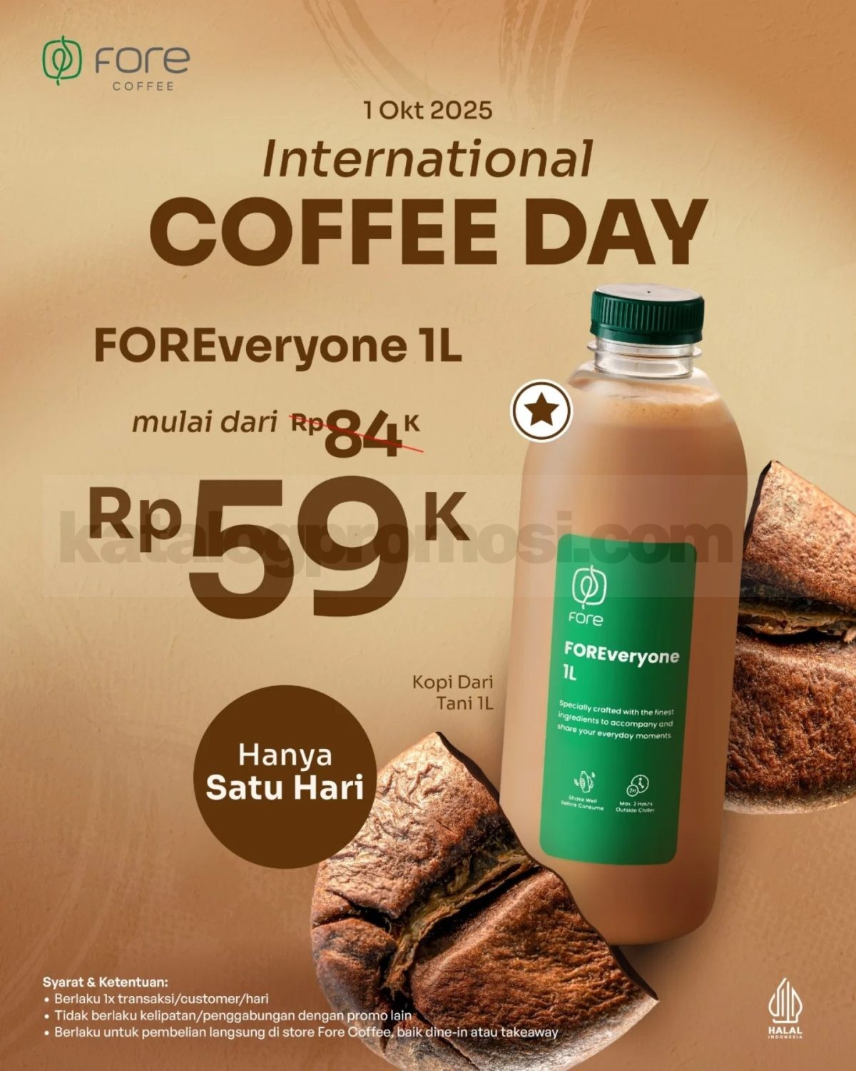 Promo Fore Coffee International Coffee Day FOREveryone 1L mulai 59 ribu