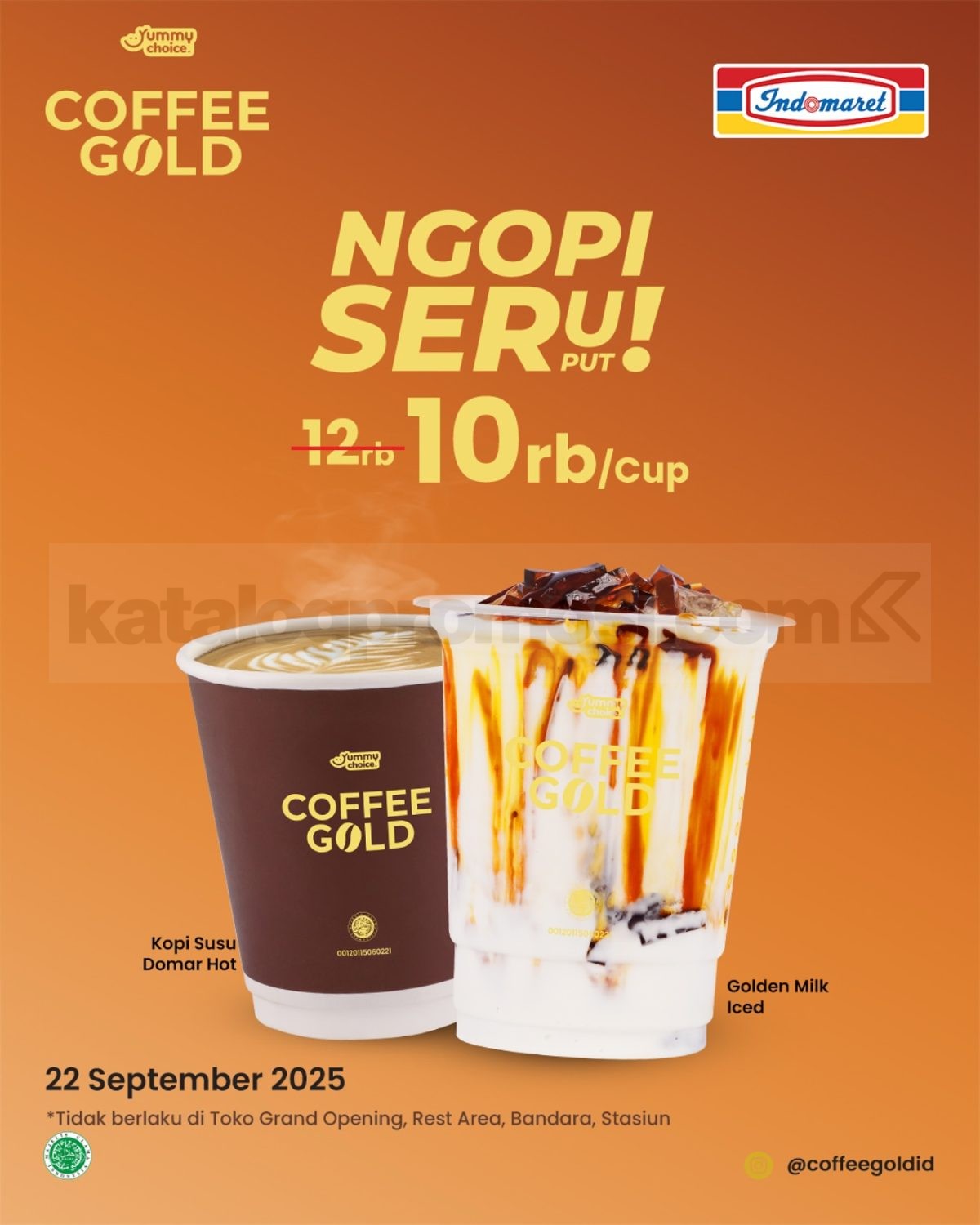 Promo Indomaret Yummy Choice Coffee Gold Ngopi Seru 10 ribu