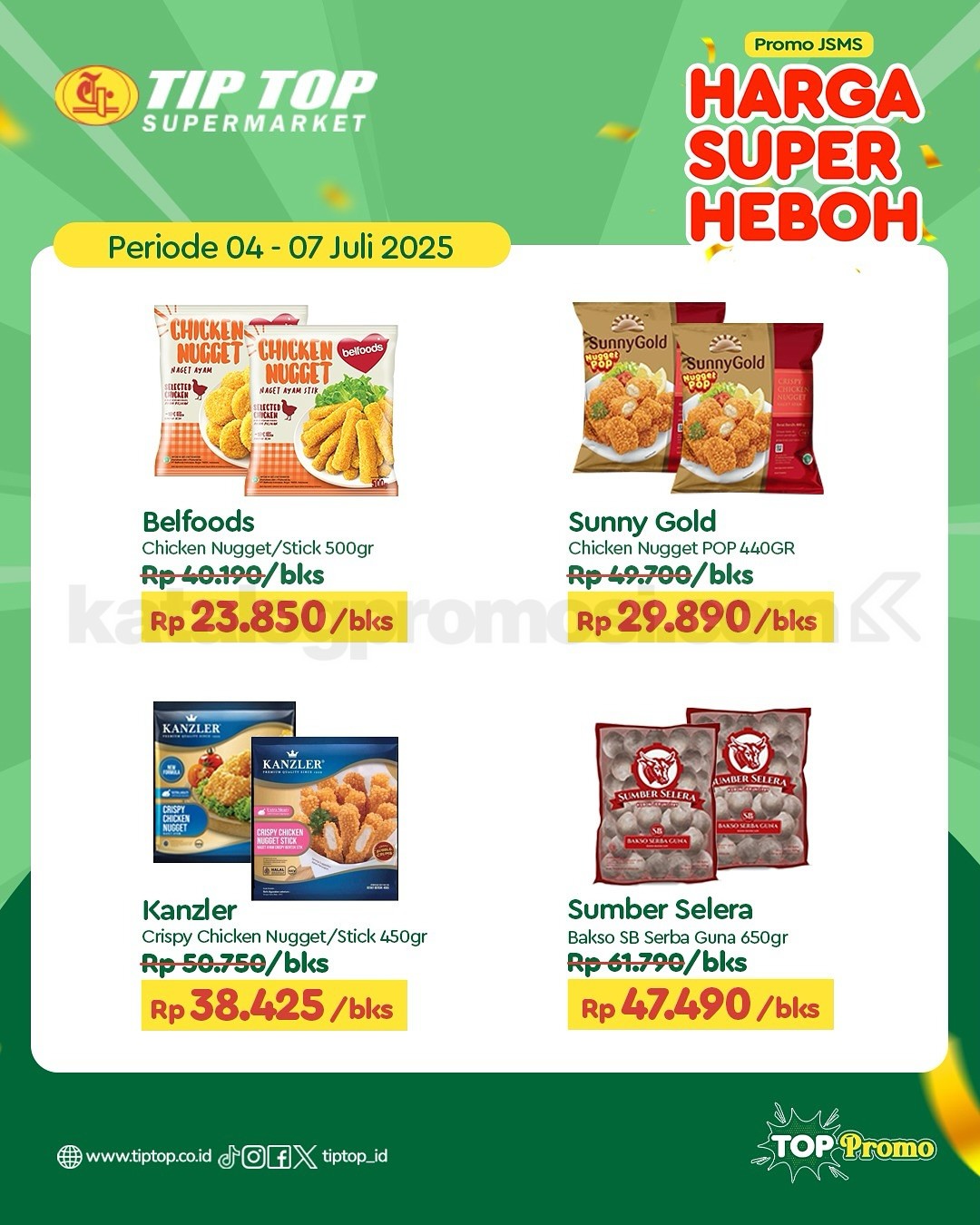 Promo JSM TIP TOP Supermarket Minggu ini 04-07 JULI 2025 – SoPasti.Com