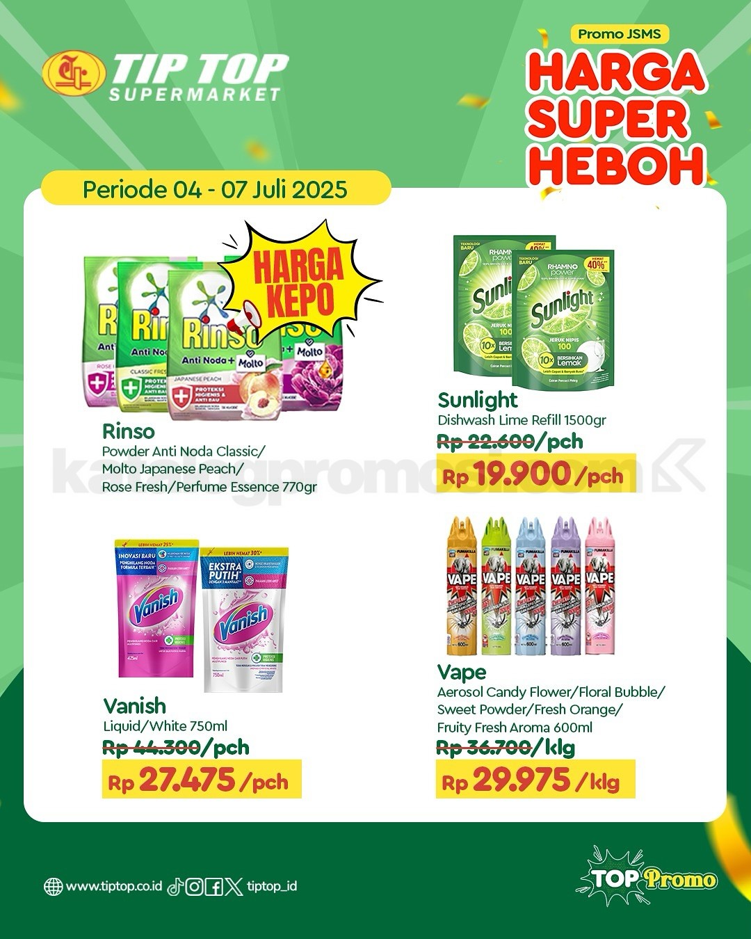 Promo JSM TIP TOP Supermarket Minggu ini 04-07 JULI 2025 • SoPasti.Com