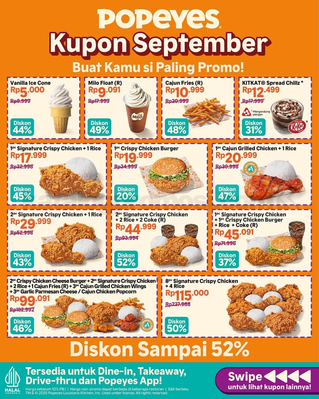 PROMO POPEYES KUPON DISKON SEPTEMBER 2025 • SoPasti.Com