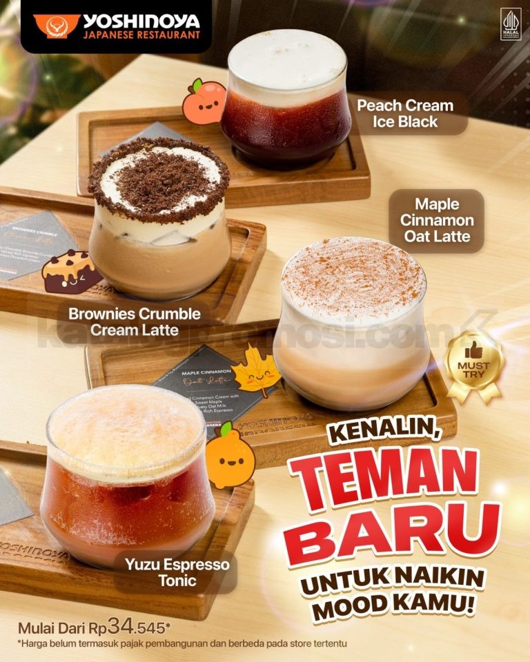 Promo Yoshinoya Varian Kopi Baru Mulai Rp. 34.545