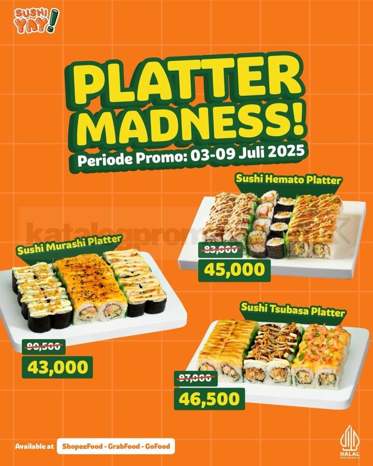 Promo Sushi Yay! Online Delivery Sushi Platter mulai Rp. 43.000 ...