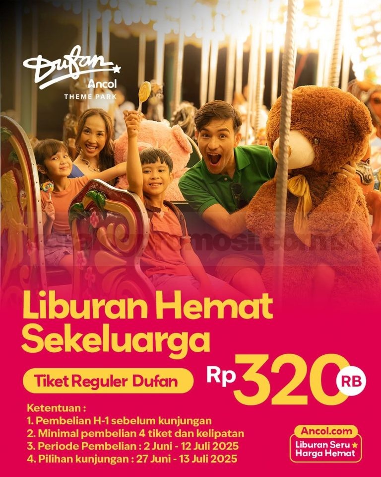 Promo Dufan Ancol Liburan Hemat Sekeluarga hanya 320K per Orang