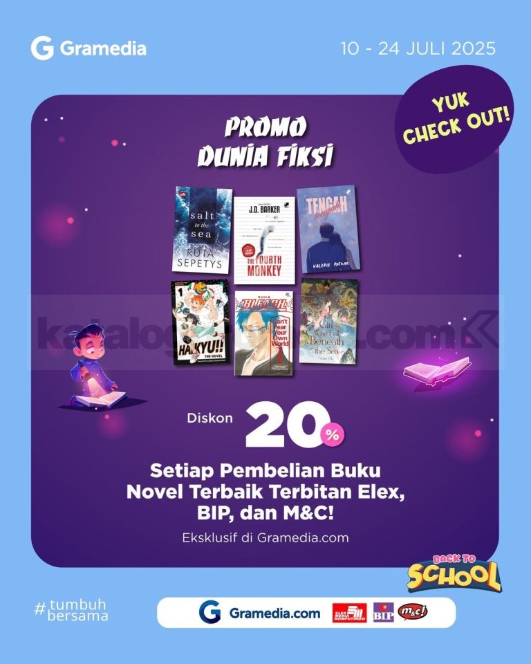 Promo Dunia Fiksi di Gramedia Diskon 20%