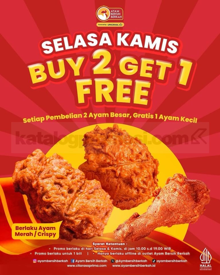 Promo Ayam Bersih Berkah Beli 2 Gratis 1 Ayam – SoPasti.Com