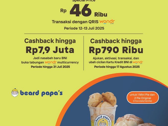 Promo Beard Papa's Terbaru February 2026