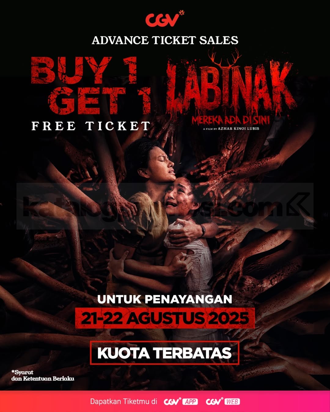 Promo CGV Beli 1 Gratis 1 tiket film Labinak • SoPasti.Com