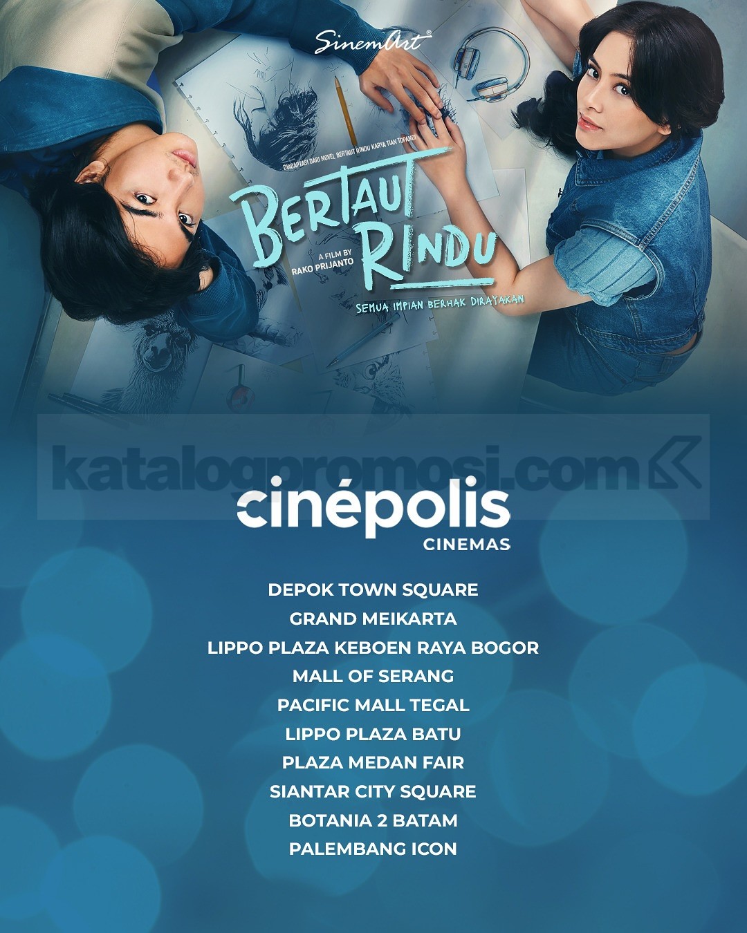 Promo Cinepolis Beli 3 Gratis 1 Novel Film Bertaut Rindu – SoPasti.Com