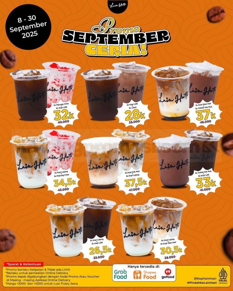 Promo Kopi Lain Hati September Ceria Minuman Favorit mulai dari 18K