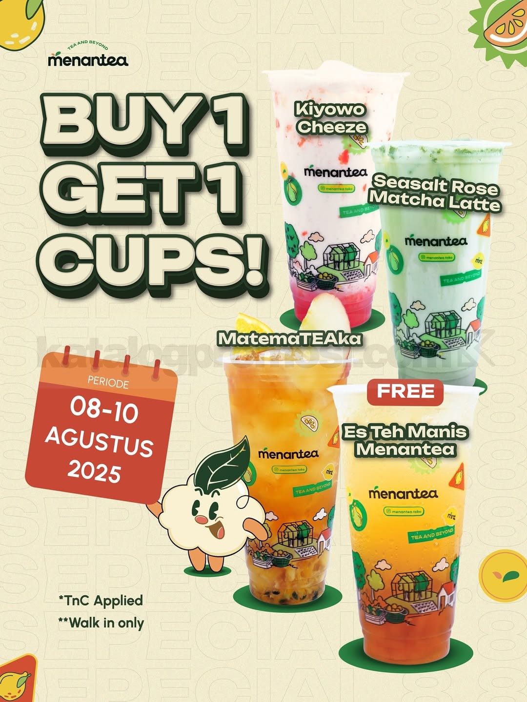 Promo Menantea Spesial 8.8 Beli 1 Gratis 1*