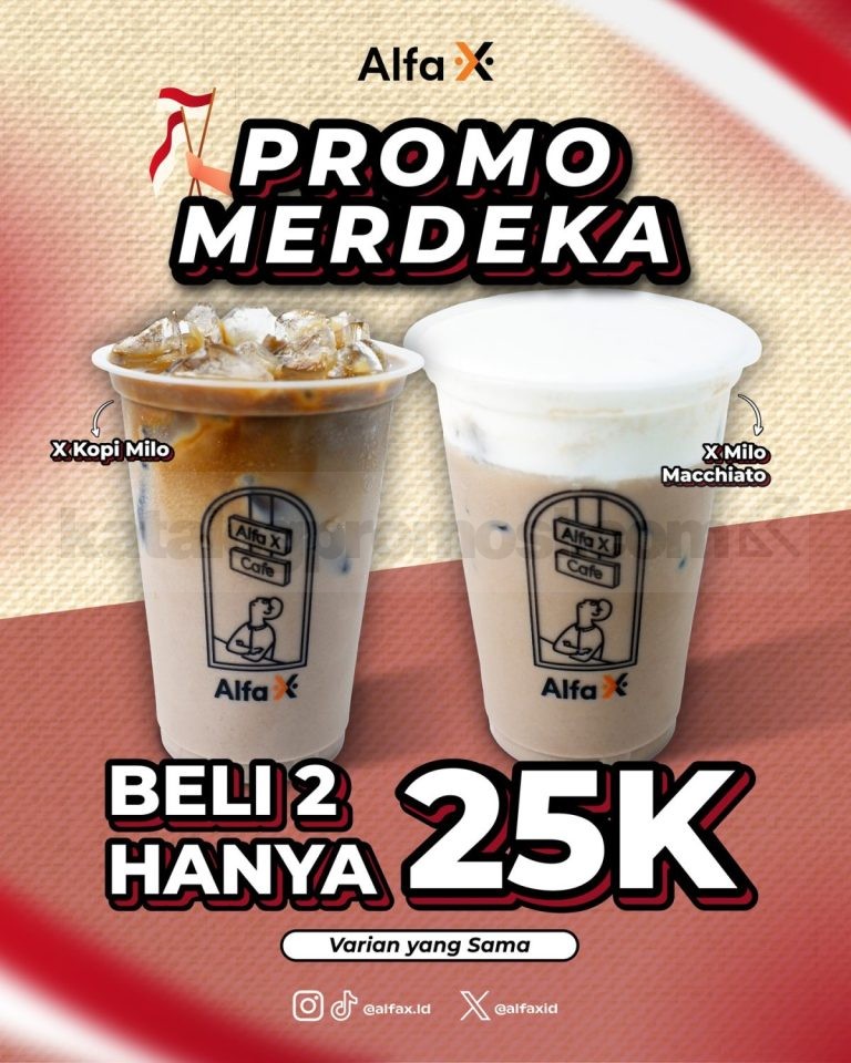 Promo Alfa X Merdeka Beli 2 Milo cuma Rp25.000