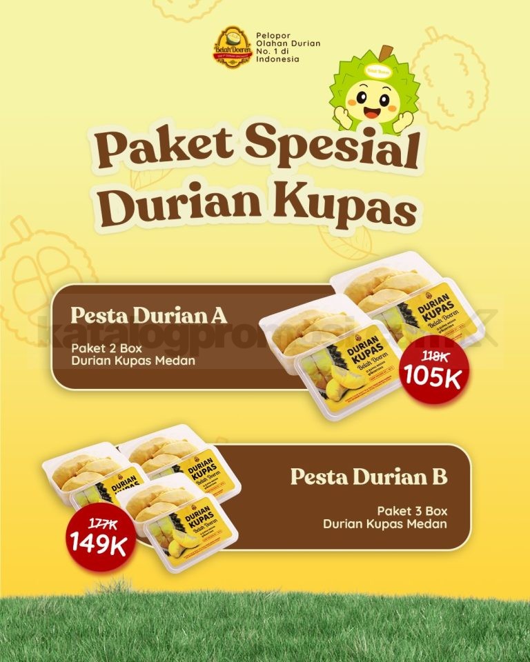 Promo Belah Doeren Pesta Durian Online Mulai Rp. 105.000