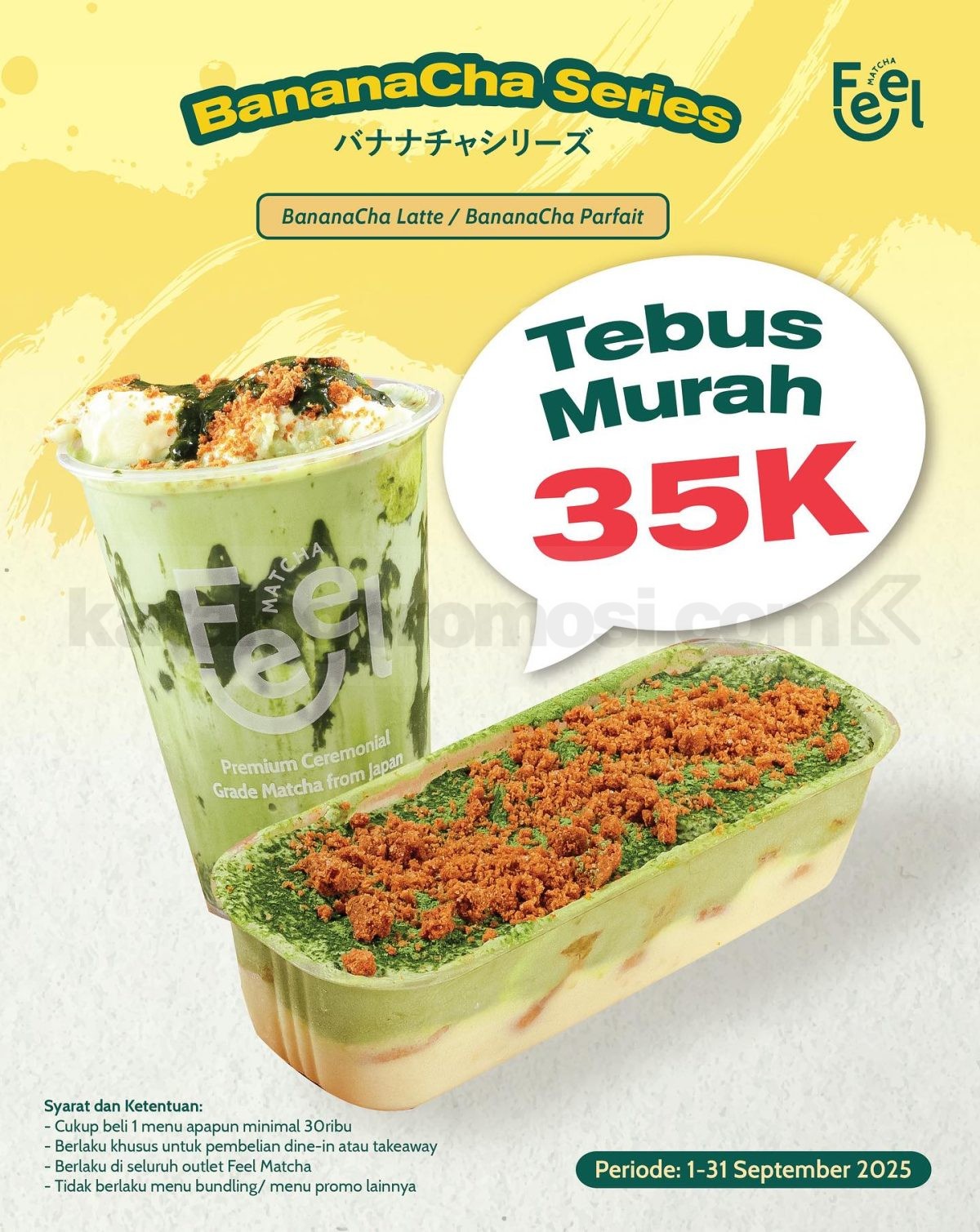 Promo Feel Matcha BananaCha Series Tebus Murah Rp35.000