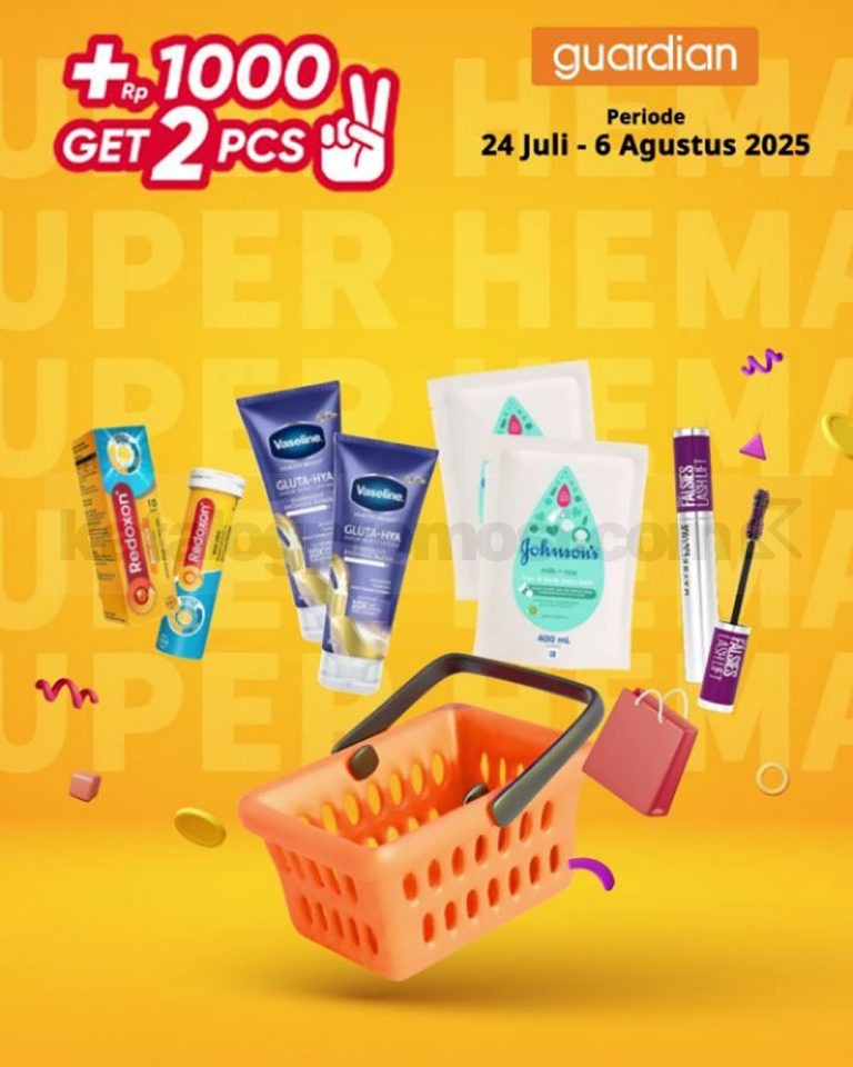 PROMO GUARDIAN SUPER HEMAT MINGGUAN - TAMBAH +Rp. 1.000 DAPAT 2 PRODUK
